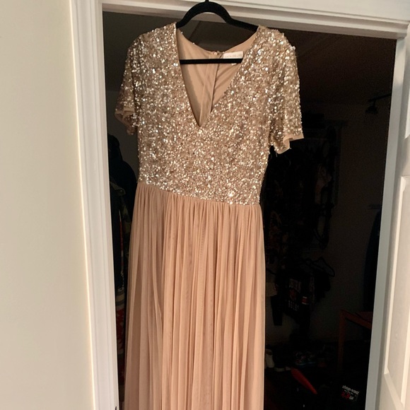 Maya | Dresses | Asos Maya Deluxe Blush Tulle Sequined Gown | Poshmark